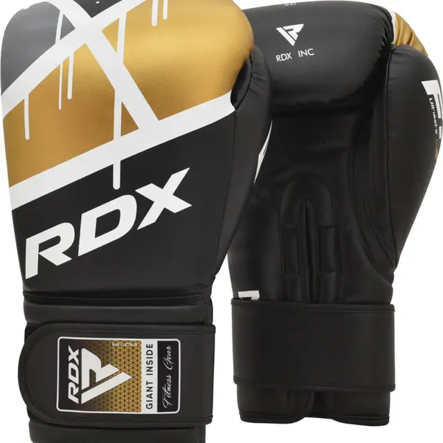 RDX Sports Bokserske rukavice BGR-F7, Crno-zlatne boje