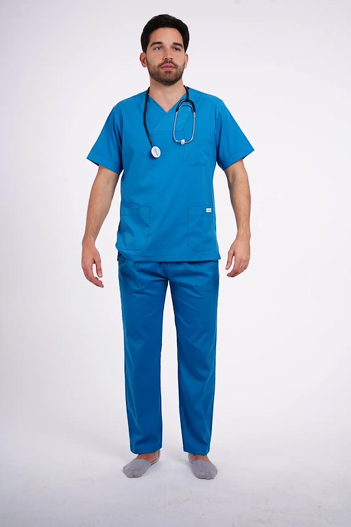 Pureboks Muški komplet medicinske uniforme, Plavi