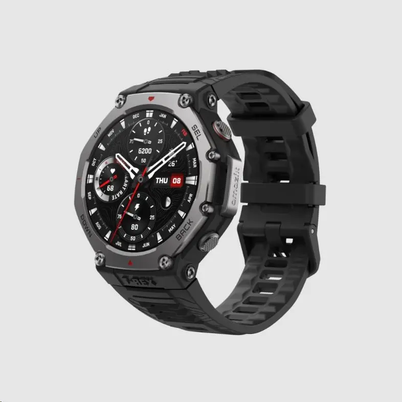 Amazfit pametni sat T Rex 3, 1.5", AMOLED, GPS, crni