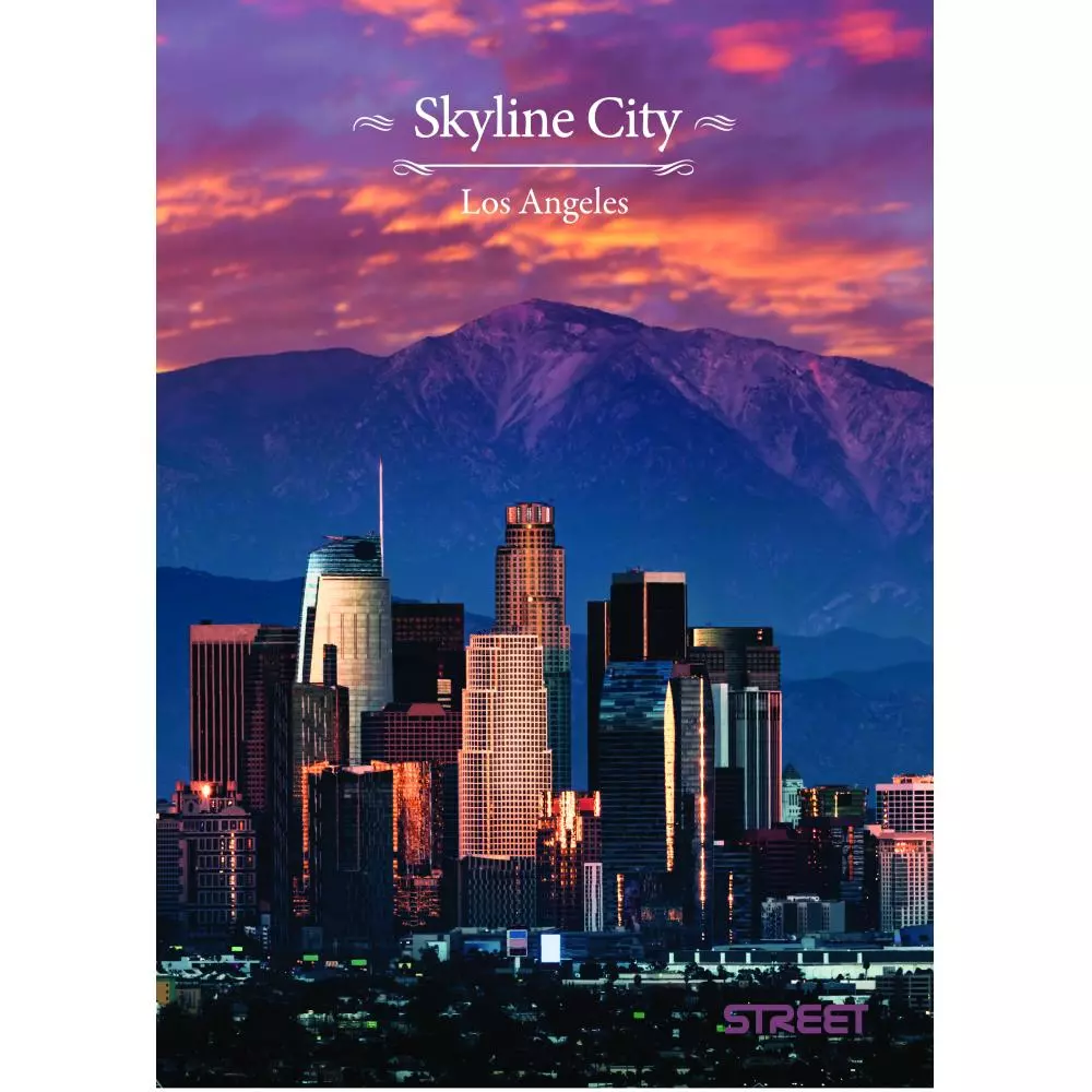 SKYLINE CITY SVESKA A4/54/KOCKA 80G