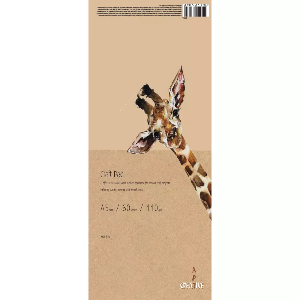 CREATIVEART BLOK SKICEN KRAFT A5 60L110G