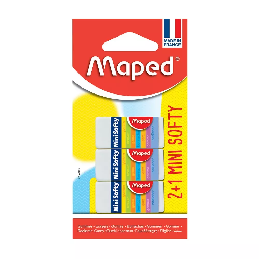 MAPED gumica Mini-SOFTY 3/1 blister