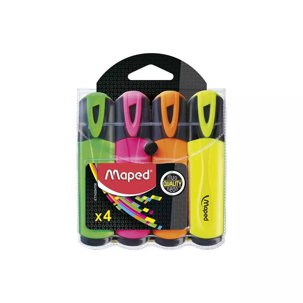 MAPED text marker FLUO PEP'S set 1/4