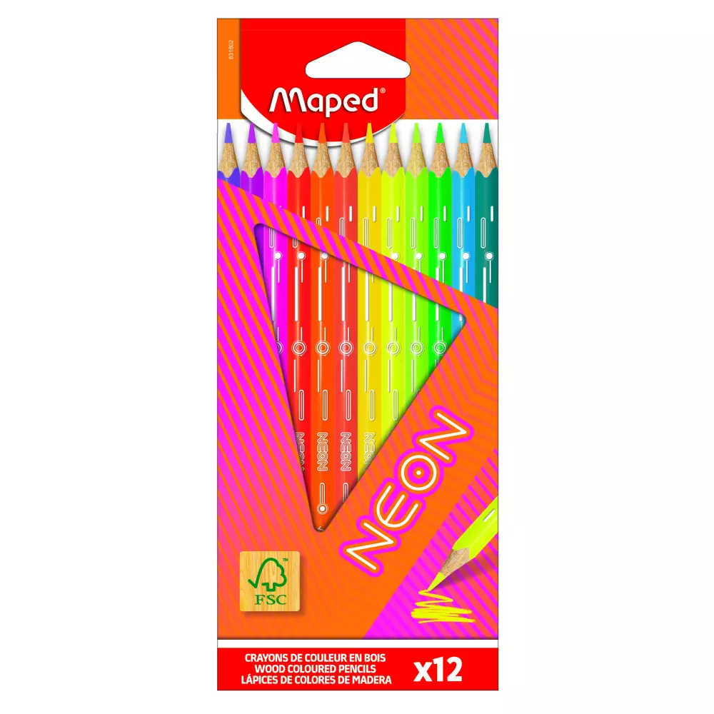 MAPED drvene bojice NEON 1/12