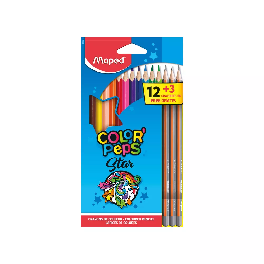 MAPED bojice Color Peps 12+3 grafitne ol