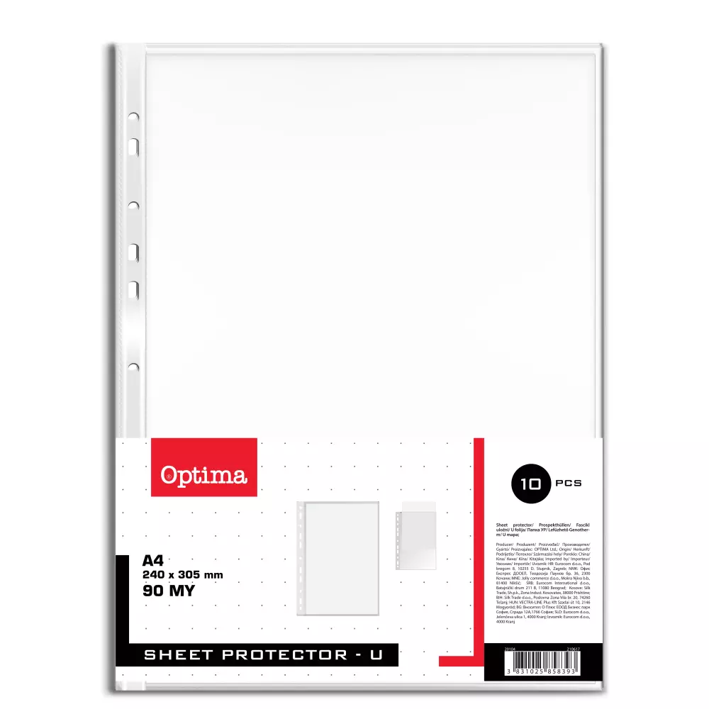 OPTIMA FOLIJA U CLEAR 90MIC A4+ 10/1