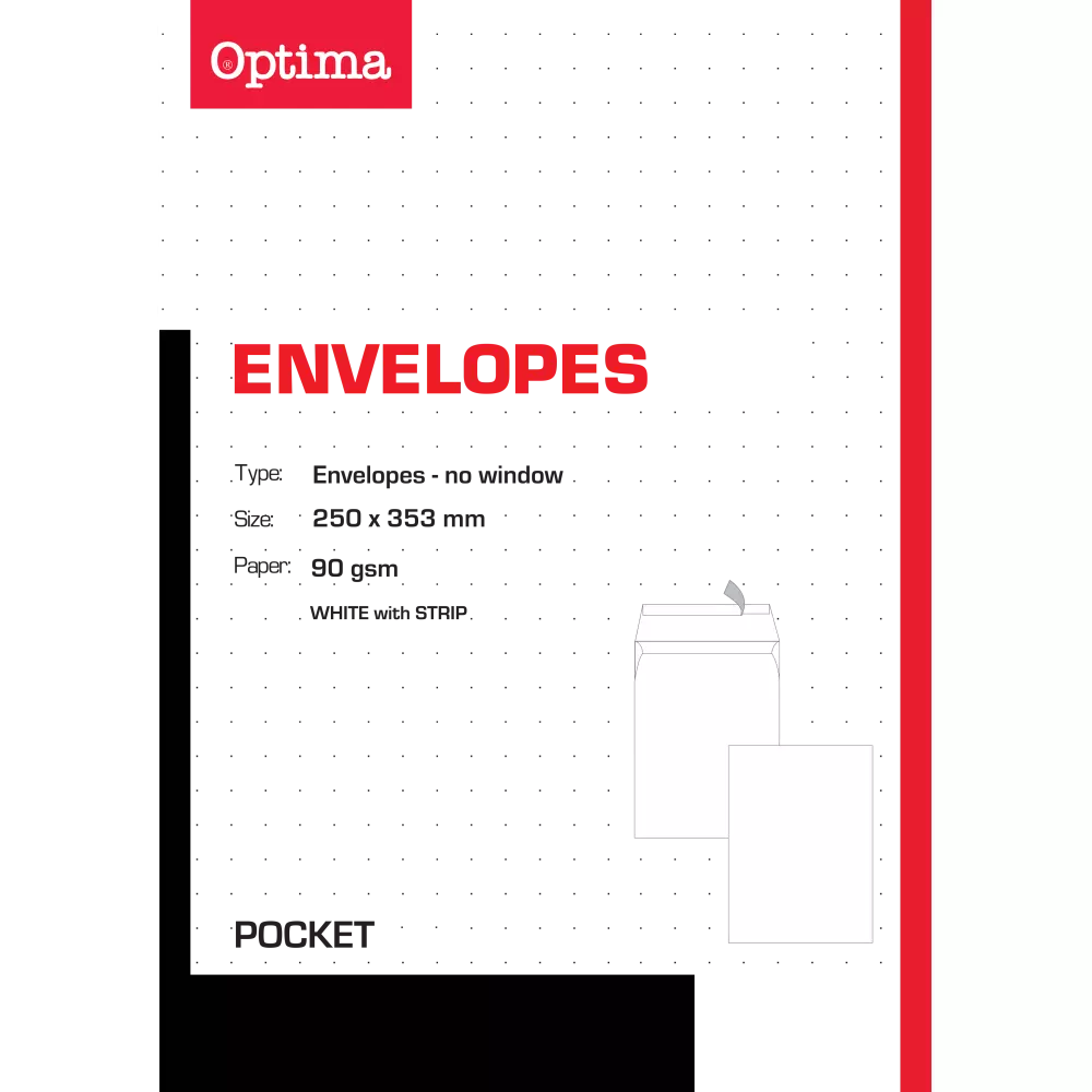 OPTIMA KOVERTA 25*35 B4 COMPETITOR 90gr