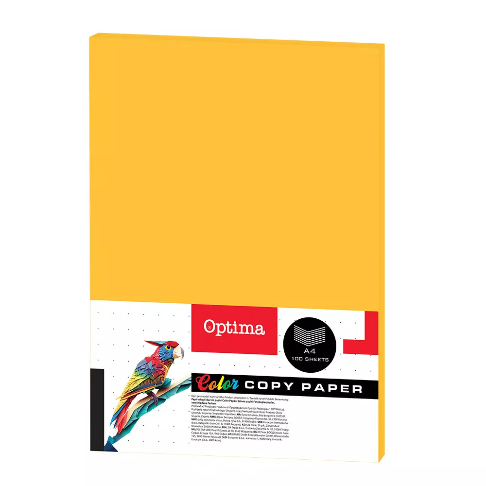 OPTIMA FTK PAPIR FLUO ORANŽ 100/1 75g A4