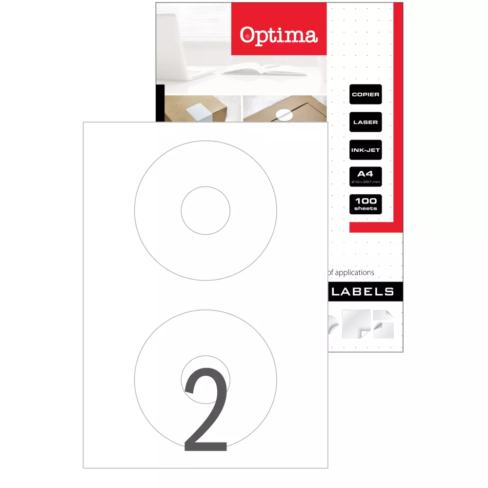 ETIKETE 100/1 ZA CD 117mm (2 kom) OPTIMA