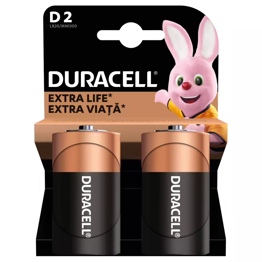 DURACELL Basic baterija D 2 kom LR20