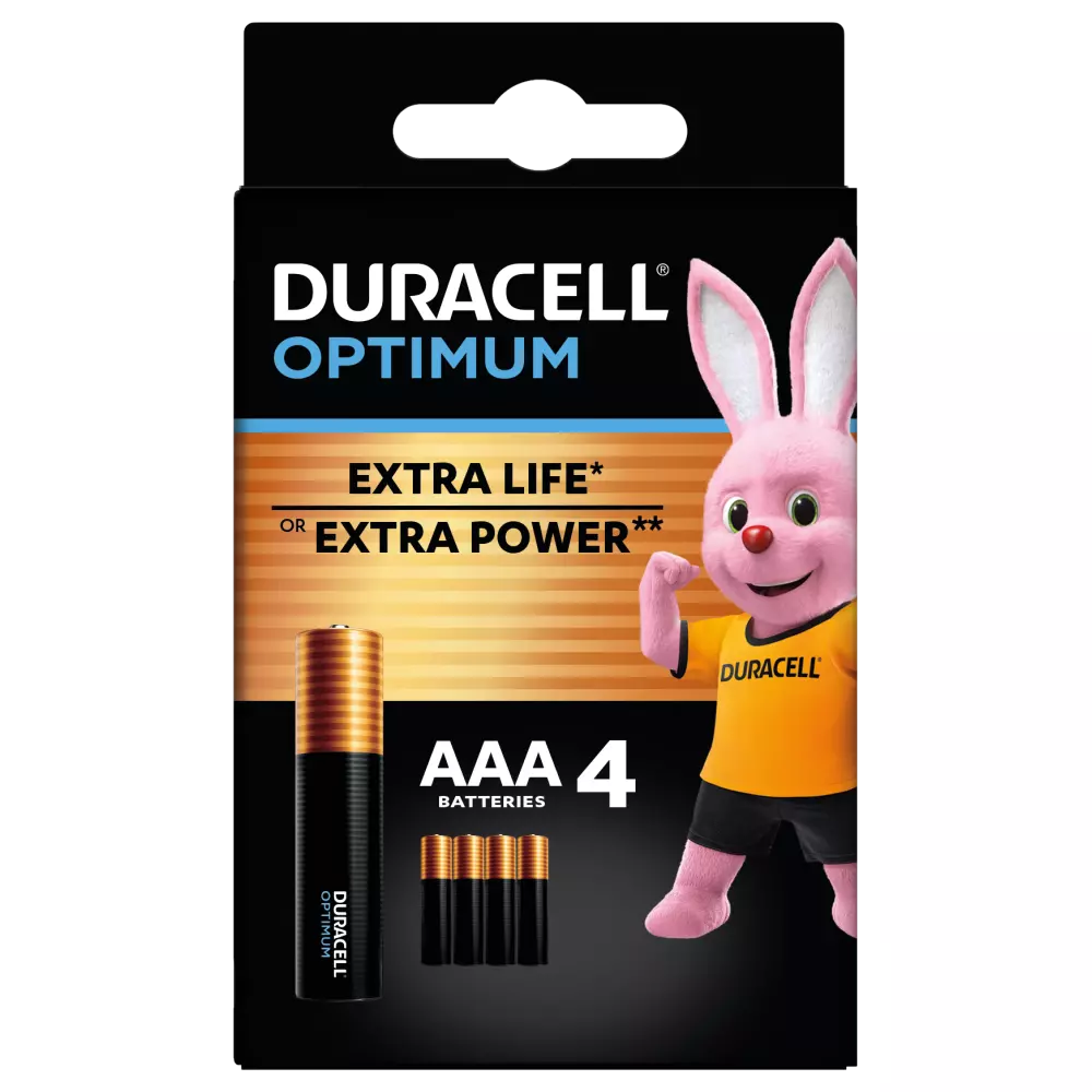 DURACELL Optimum baterija AAA 4kom