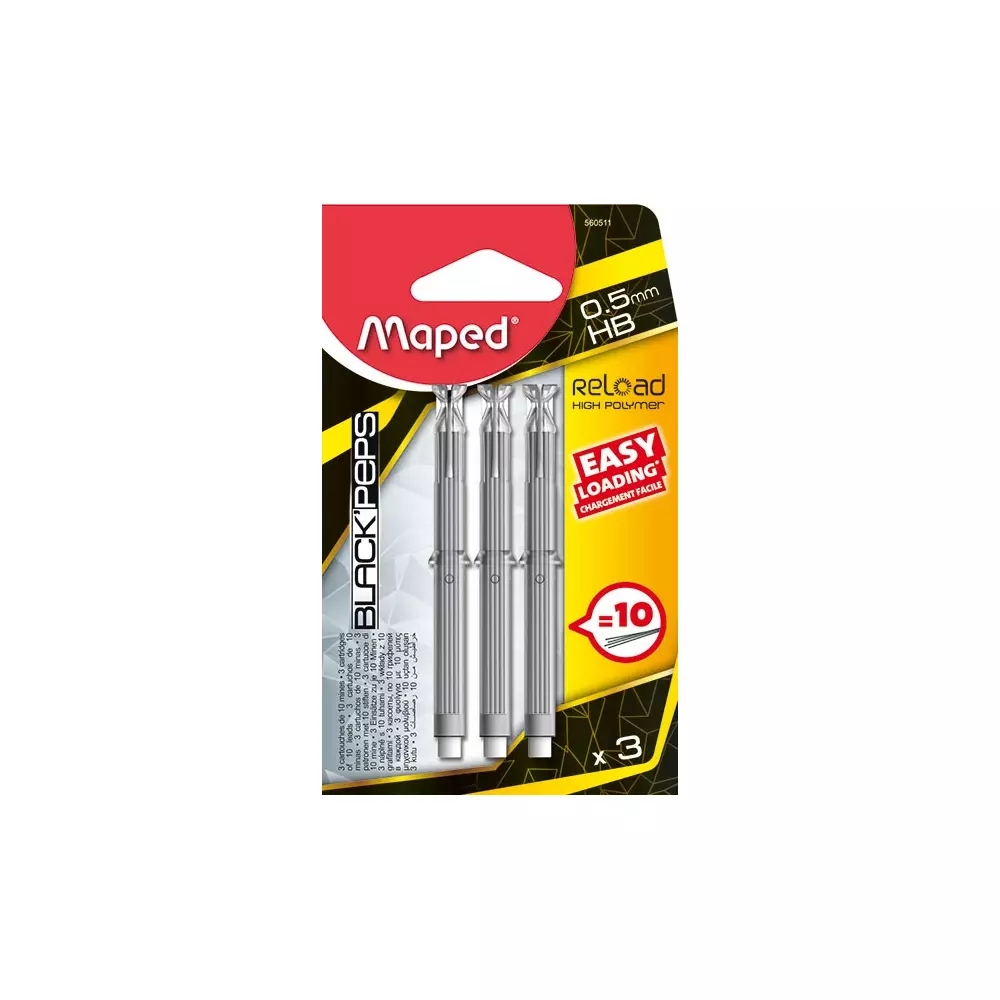 MAPED mine za RELOAD 0,5 HB 3/1 blister