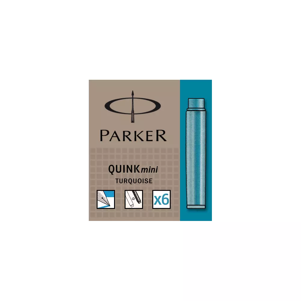 PARKER patrone mini QUINK turqiz 1/6