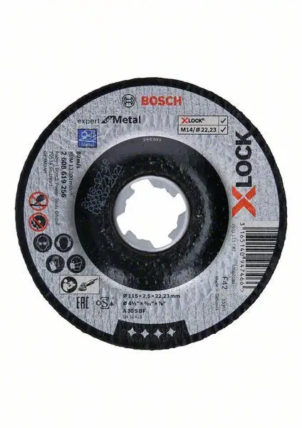 Bosch Disk za uvučeno sečenje X-LOCK Expert for Metal 115x2.5x22.23 2608619256, A 30 S BF, 115 mm, 2.5 mm
