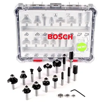 Bosch Komplet raznih glodala, držač od 8 mm 2607017472 Mixed Application Router Bit Set