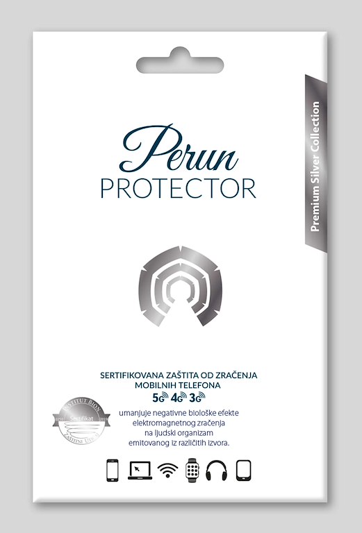 Perun PROTECT Zaštita od zračenja mobilnih telefona Protector, Premium srebrna