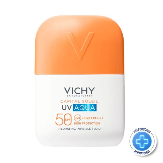 Vichy Capital Soleil UV Aqua nevidljivi hidrantni fluid SPF 50 visoka zaštita 50ml