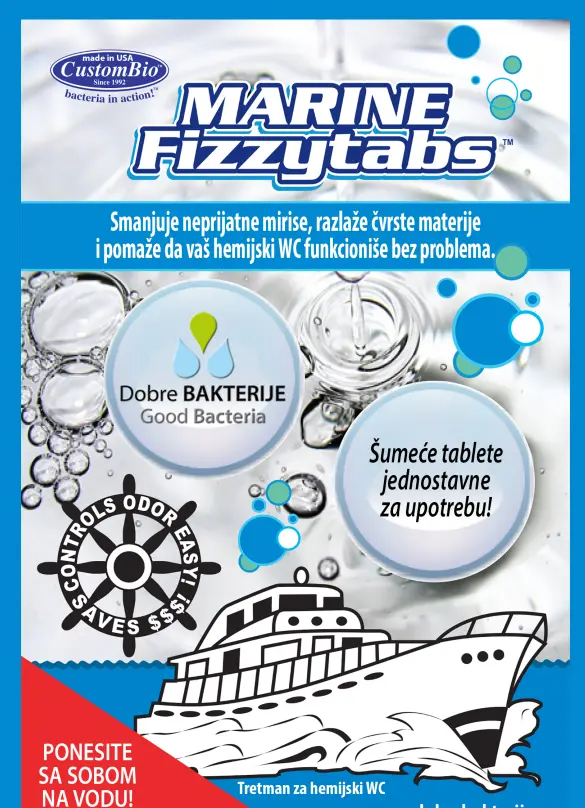 Dobre Bakterije Set Tableta za toalet Marine Fizzytabs, 6 komada