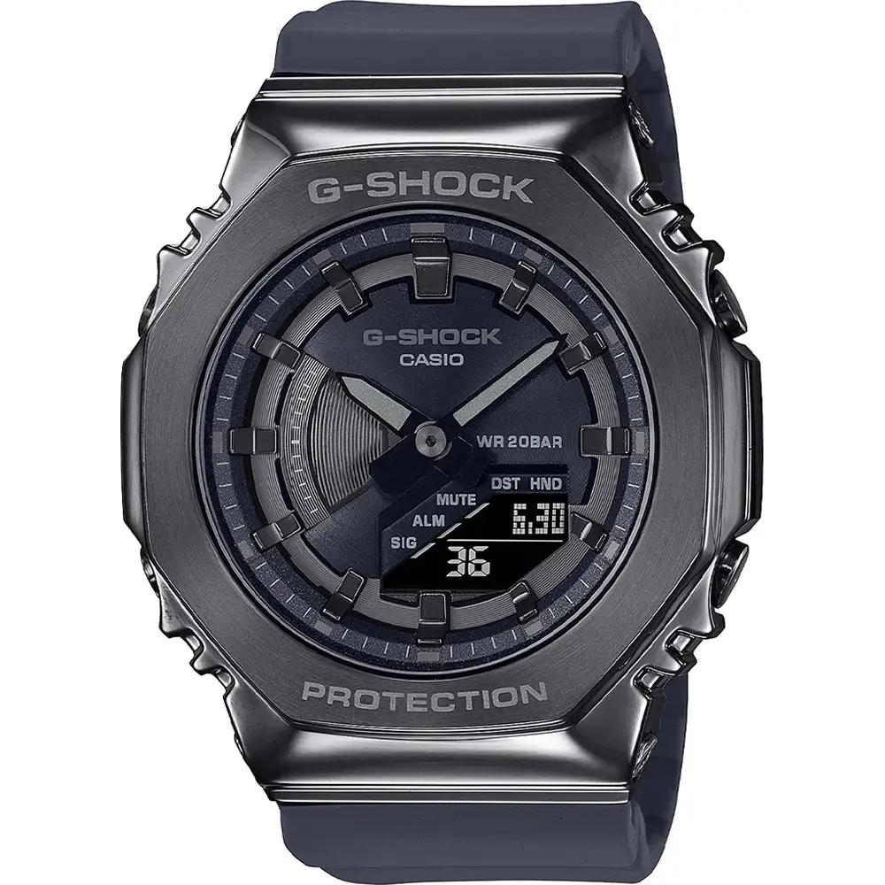 Casio Ženski sat G-Shock GM-S2100B-8A, Kvarcni, Oktagonalni, 40 mm, Crni