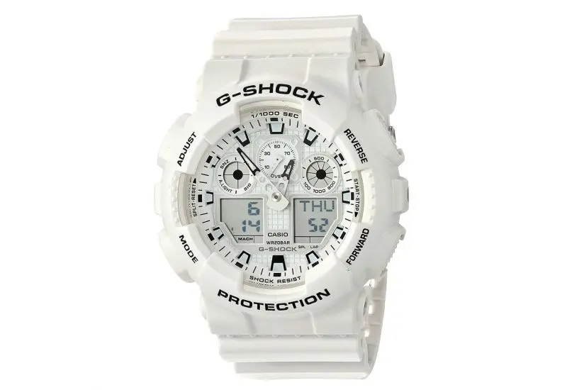 Casio Muški sat G-Shock GA-100MW-7A, Beli
