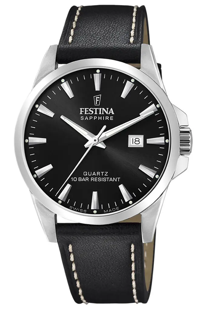 Festina Muški sat Swiss made, Crni