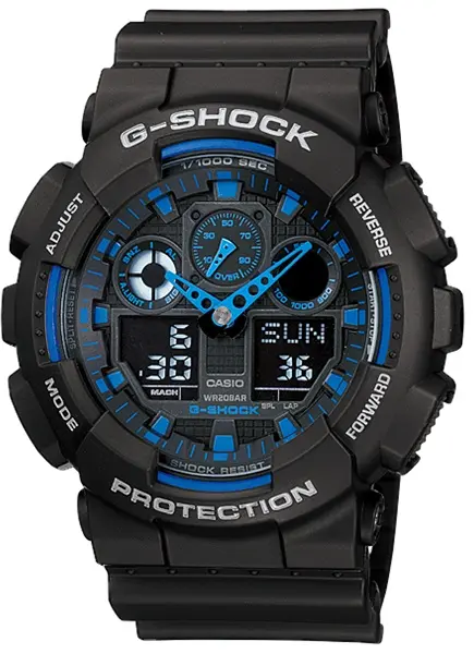Casio Muški sat G-Shock GA-100-1A2, Crni