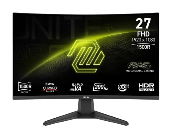 MSI 27 inča MAG 276CF E20 FHD 1920x1080 200Hz FreeSync Premium zakrivljeni gaming monitor