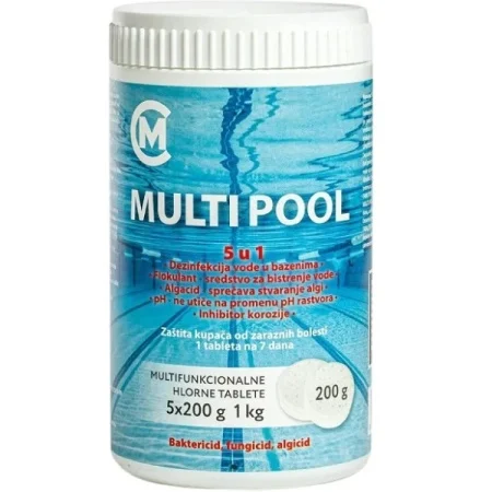 Hlorne tablete za bazene MULTI-POOL 1kg (200g tableta)