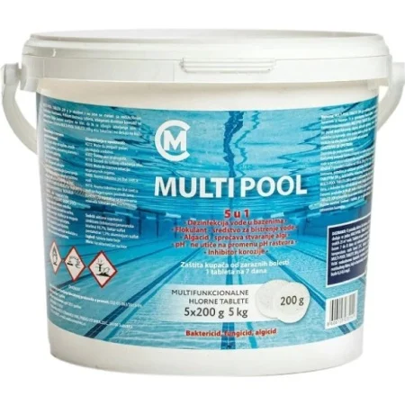 Hlorne tablete za bazene MULTIPOOL 5kg (200g tableta)