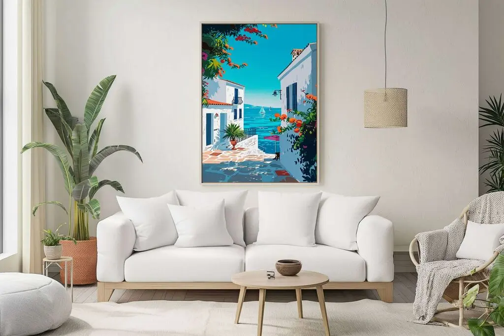Wallity Dekorativna uramljena slika, 50x70cm, Šarena