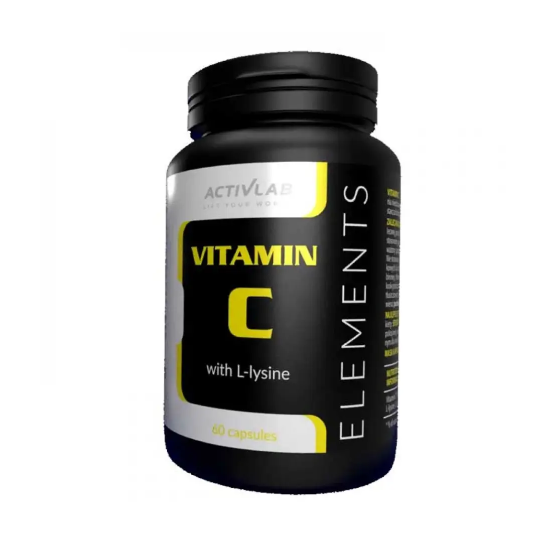 ELEMENTS Vitamin C, L-lysine 60caps