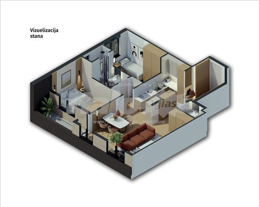 Top ponuda – Dvoiposoban stan 61,77m² – Lekino brd