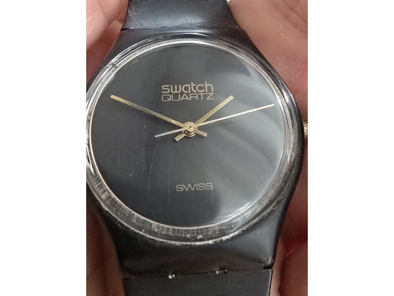 Original VINTAGE Swatch GB101 "Black Magic" (1983)