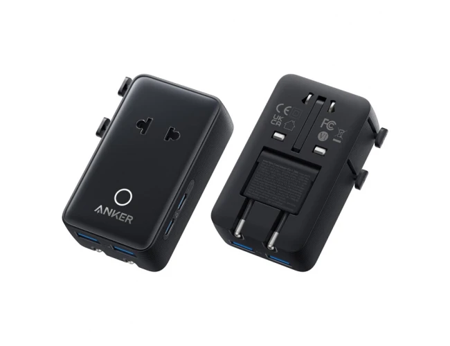 Anker Nano 20W punjač za mobilni telefon 2xUSB-A,2xUSB-C i utičnica EU na US UK AU i EU crni