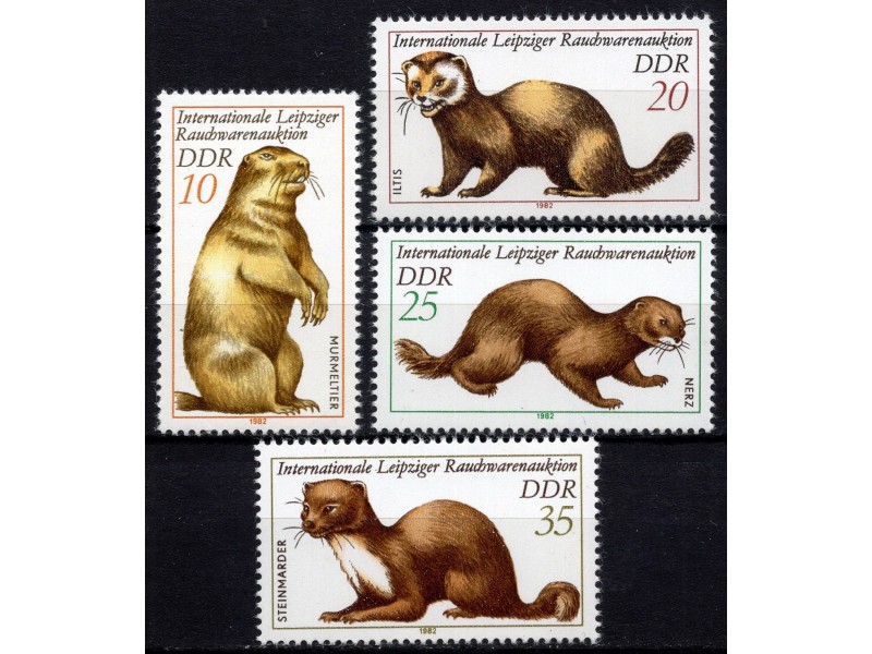 Nemačka DDR 1982. Komplet serija, Fauna