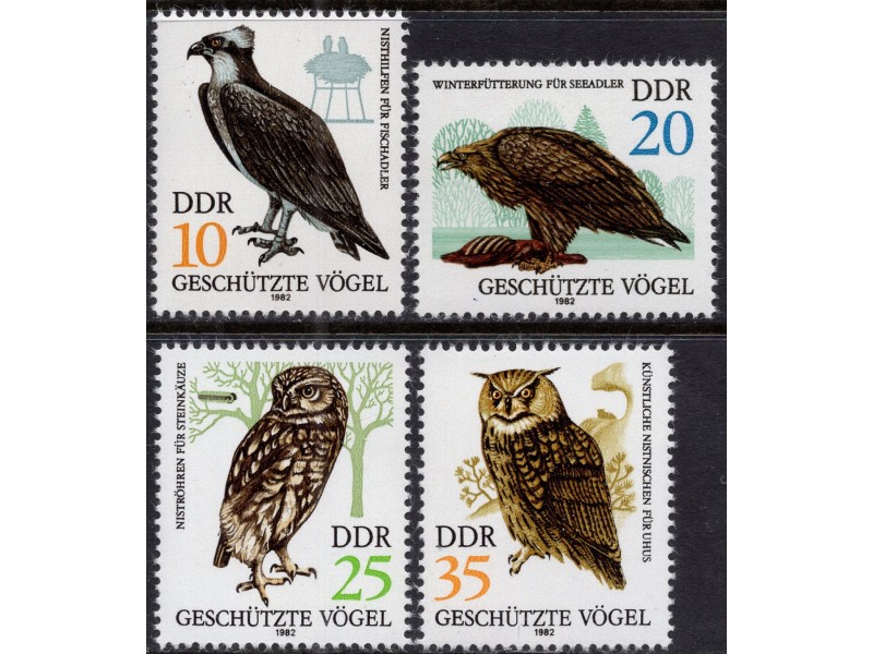 Nemačka DDR 1982. Komplet serija, Fauna