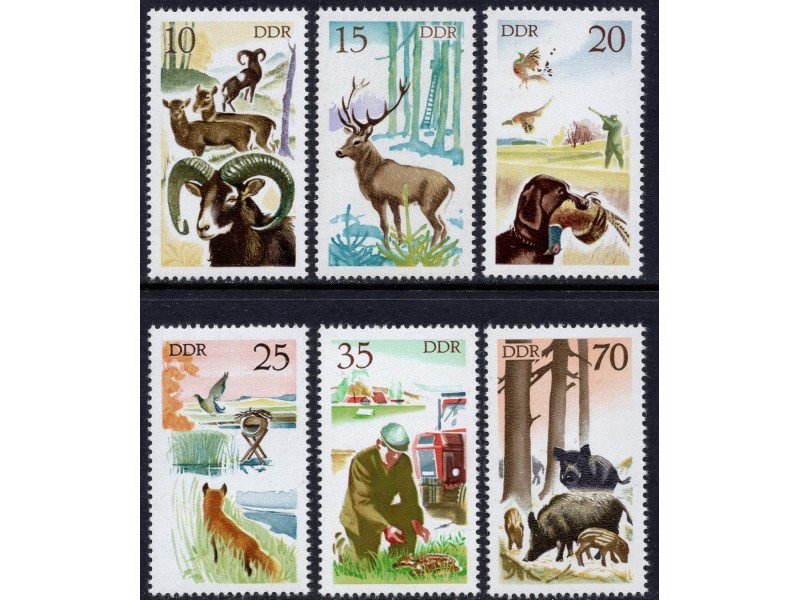 Nemačka DDR 1977. Komplet serija, Fauna