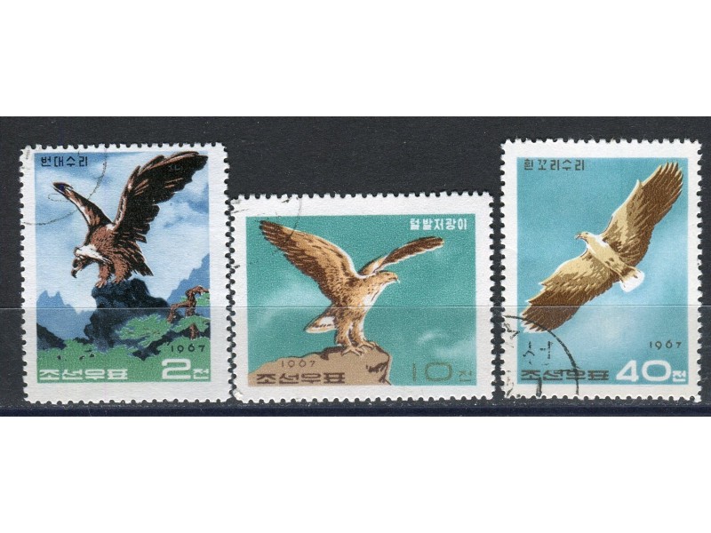 204 - Korea - Fauna - Ptice - žigosana serija