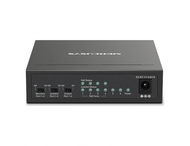 Mercusys MS106LP 6-Port 10/100Mbps Desktop Switch with 4-Port PoE+