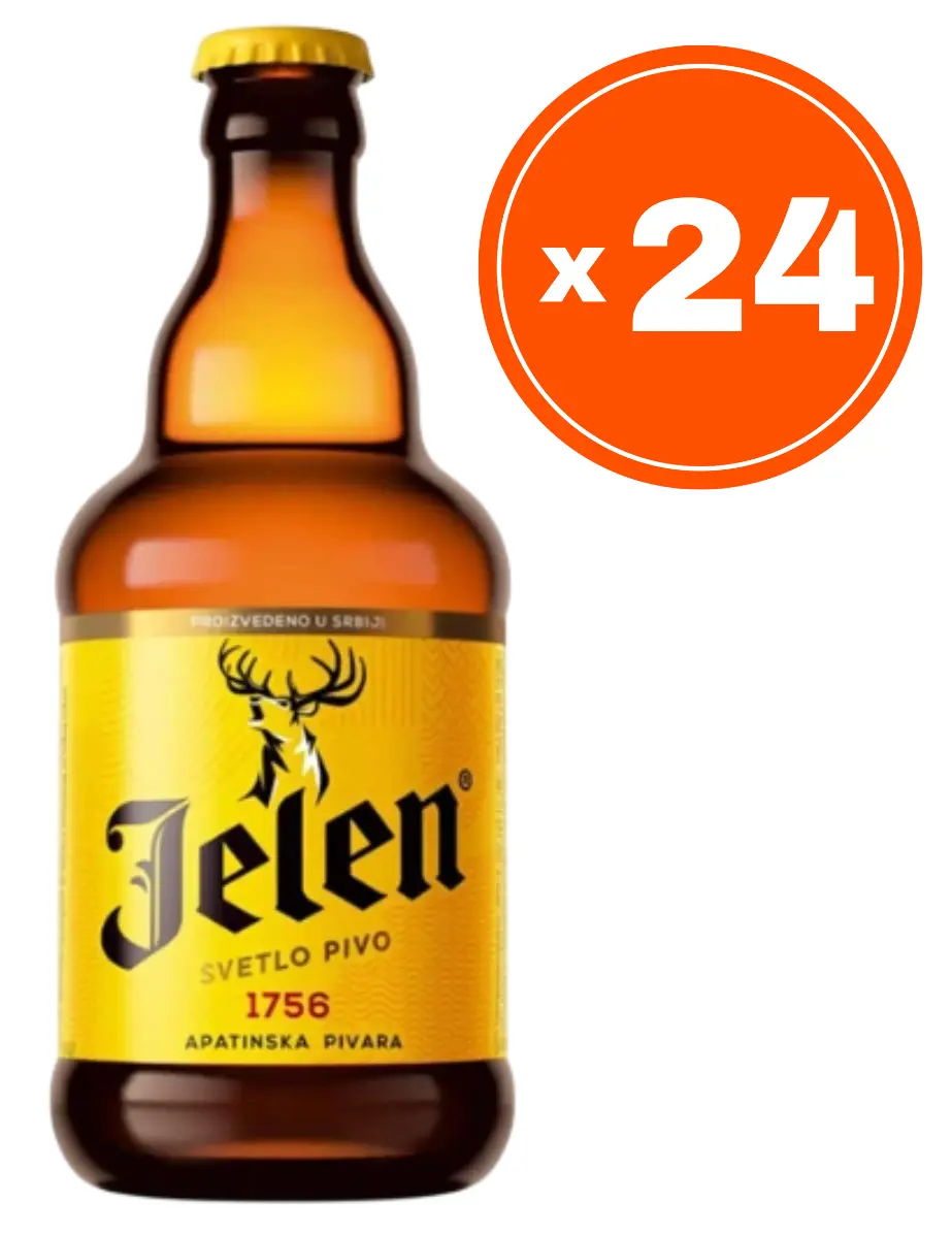 Jelen Svetlo pivo, 0.33l, 24 komada