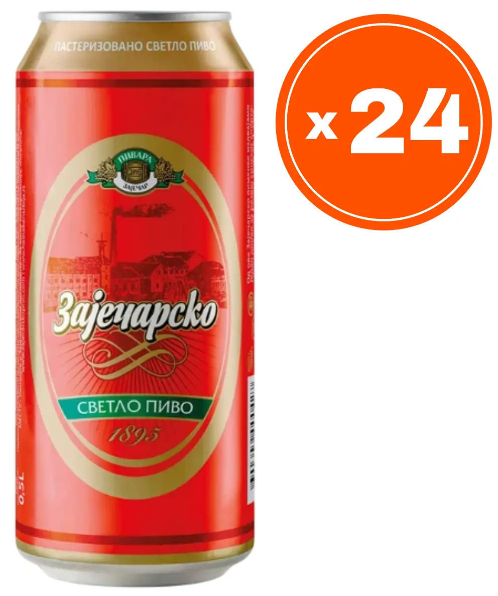 Zaječarsko Svetlo pivo, 0.5l, 24 komada