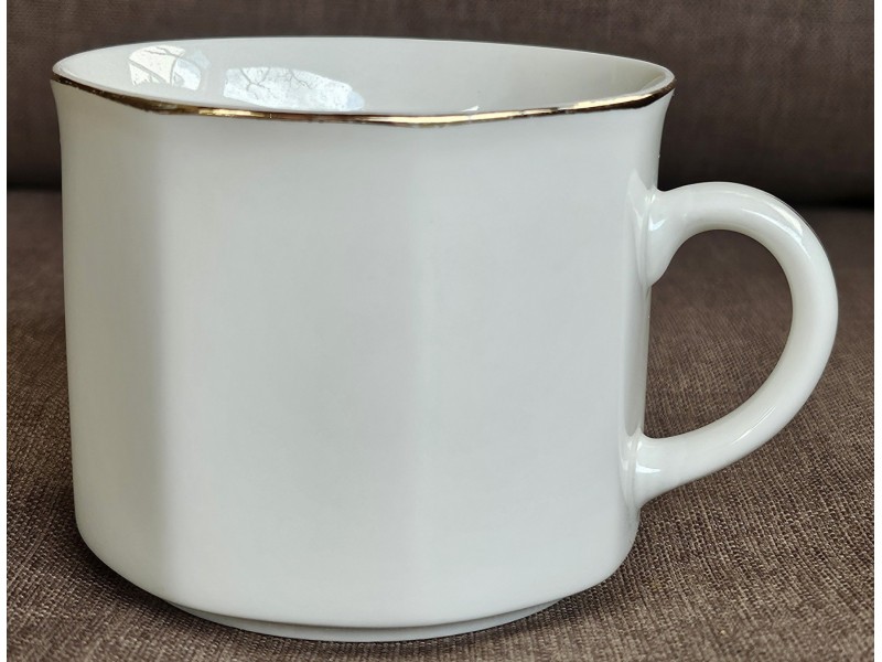 PORCELANSKA ŠOLJA HEBEI - ZLATNI RUB