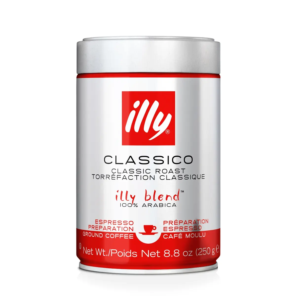 Illy Mlevena espresso kafa Classico, 250 g