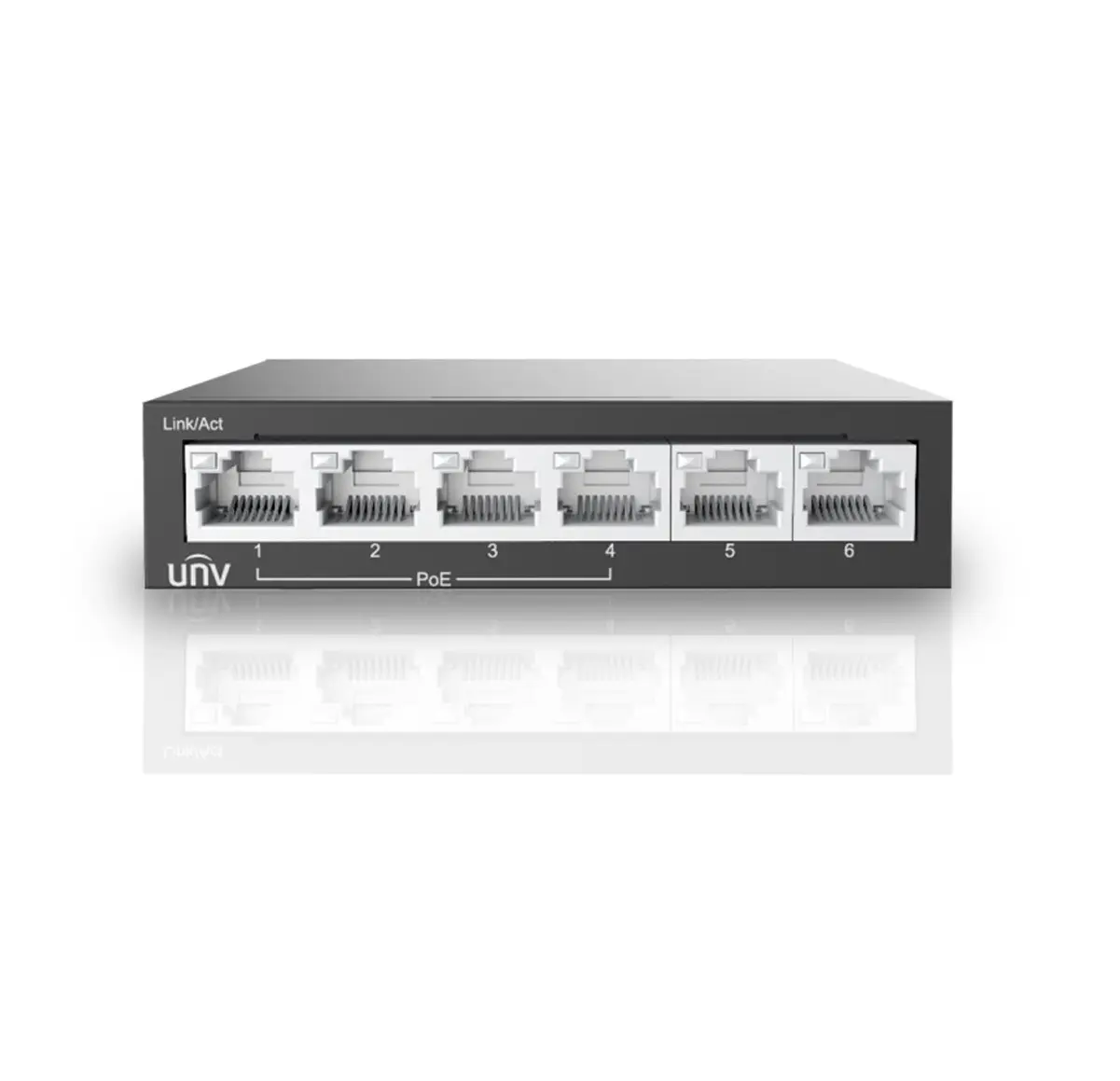 UNIVIEW Megabitni četvoroportni PoE switch UNV NSW2020-6T-POE-IN, 60W