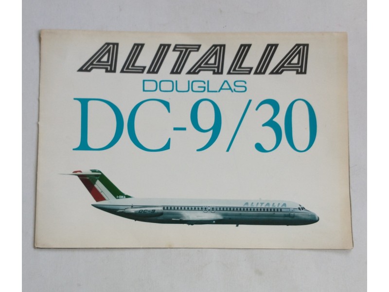 brošura avion McDonnell Douglas DC-9/30 Alitalia