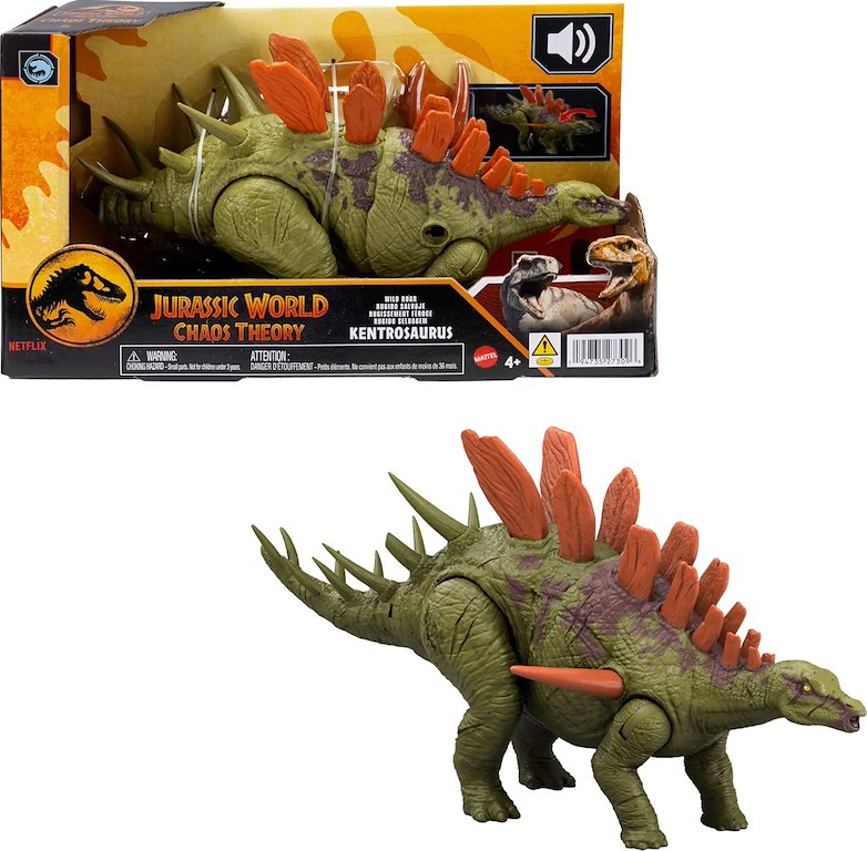 Mattel Dečija igračka Dinosaurus Kentrosaurus sa zvukom Jurassic World, Zelena