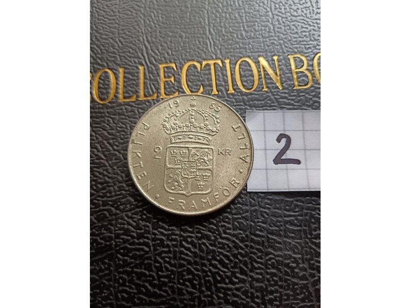 Švedska, 2 krune 1965 #2 Srebro