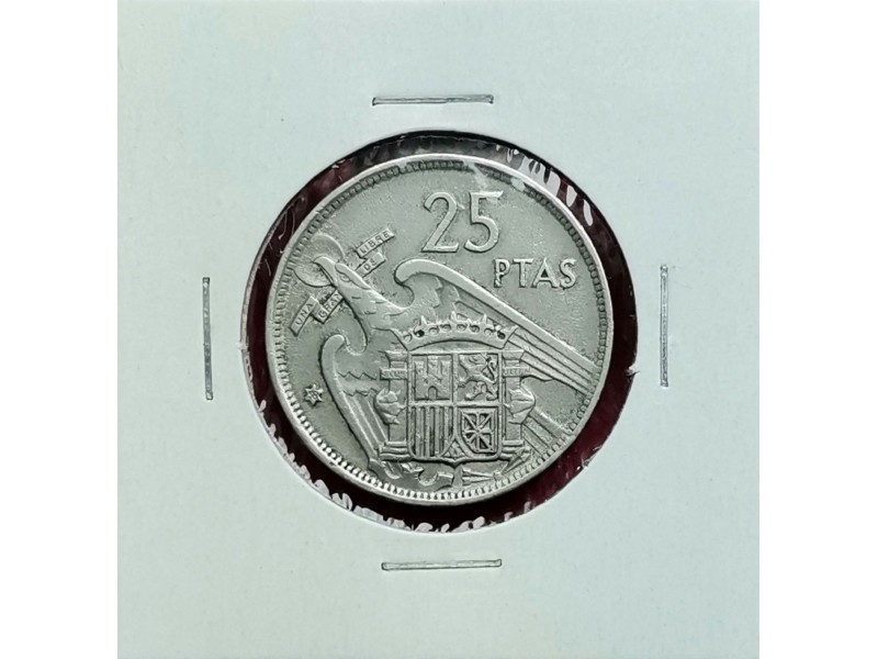 3020 - 25 Pesetas 1957.(58) Španija