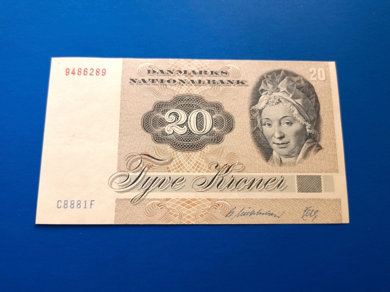 Danska 20 kroner 1972 UNC