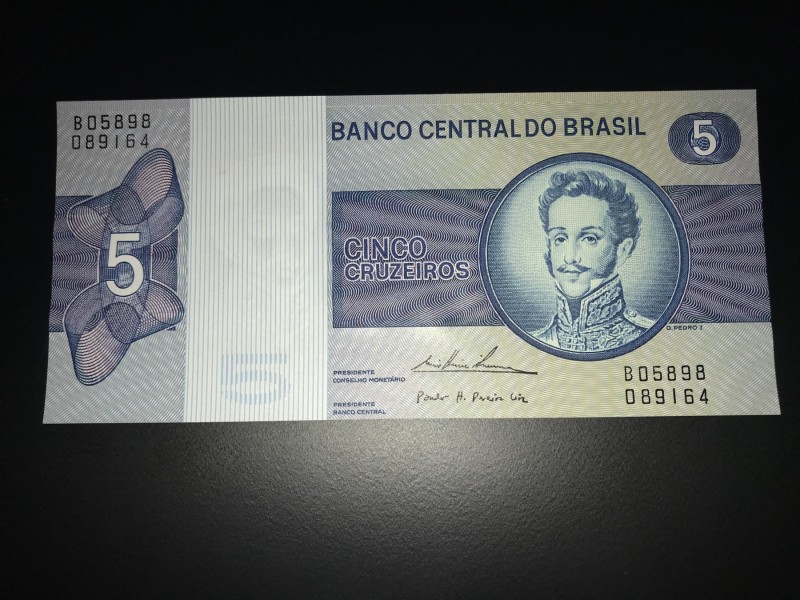 BRAZIL 5 CRUZEIROS. UNC.